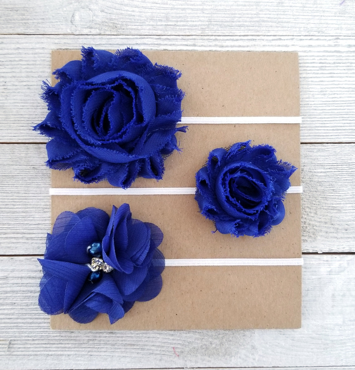 Royal Blue Headband Set, Royal Blue Headbands – LoliBean